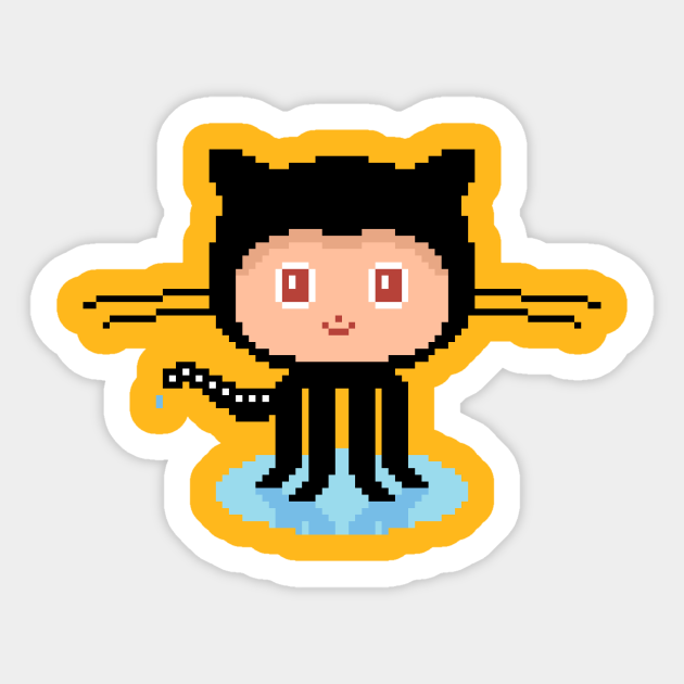 Github Pixelart Github Sticker Teepublic